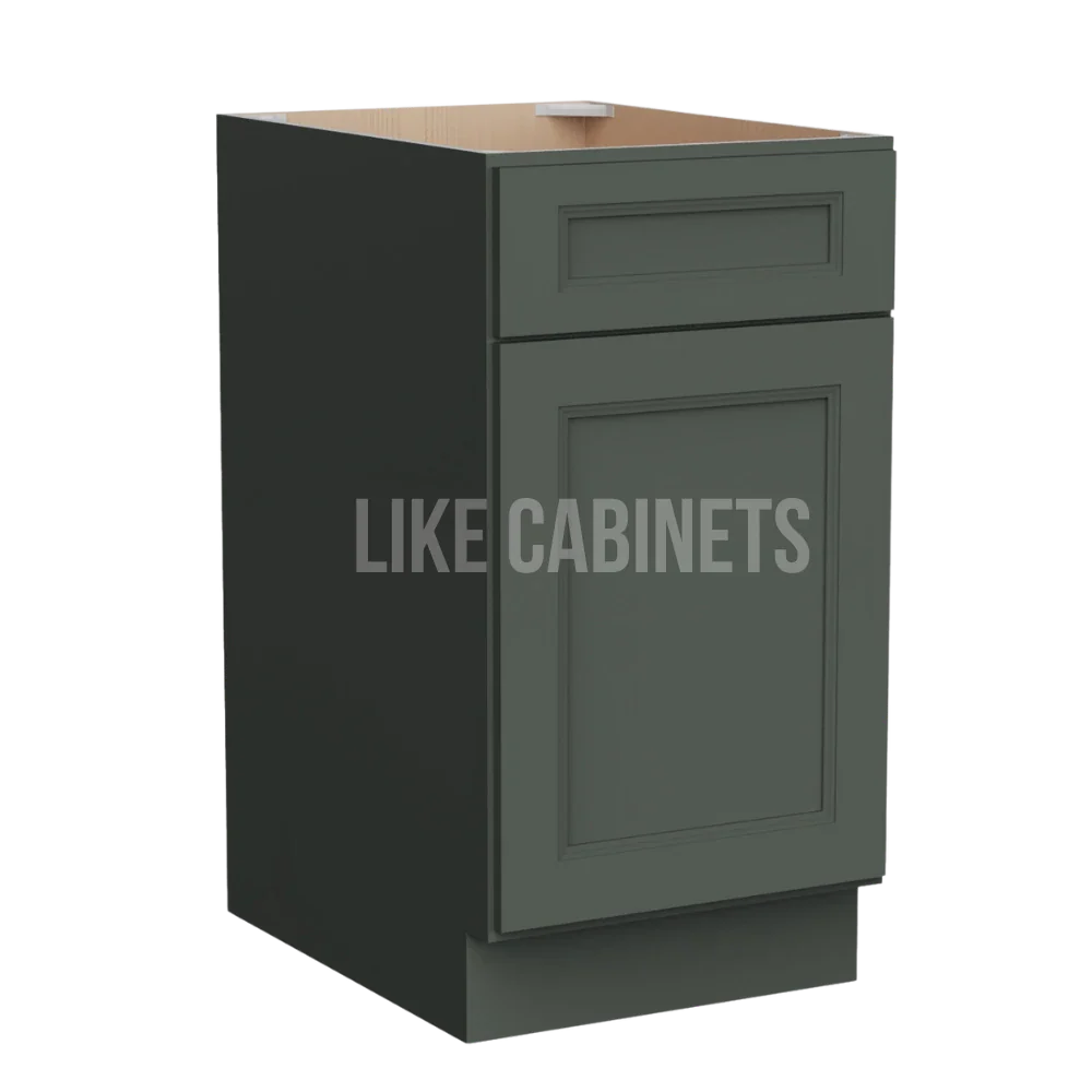 Aston Green Trash Base Cabinet | RTA Waste Storage Cabinet – Like Cabinets
