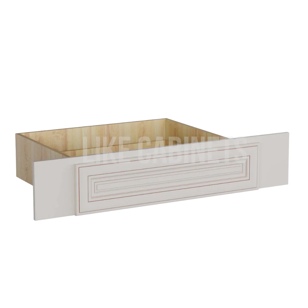 Charleston White Raised Panel Knee Drawer – Classic Vanity – Like Cabinets