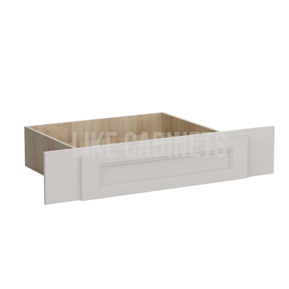 Double Dove White Knee Drawer – Vanity Storage | Like Cabinets