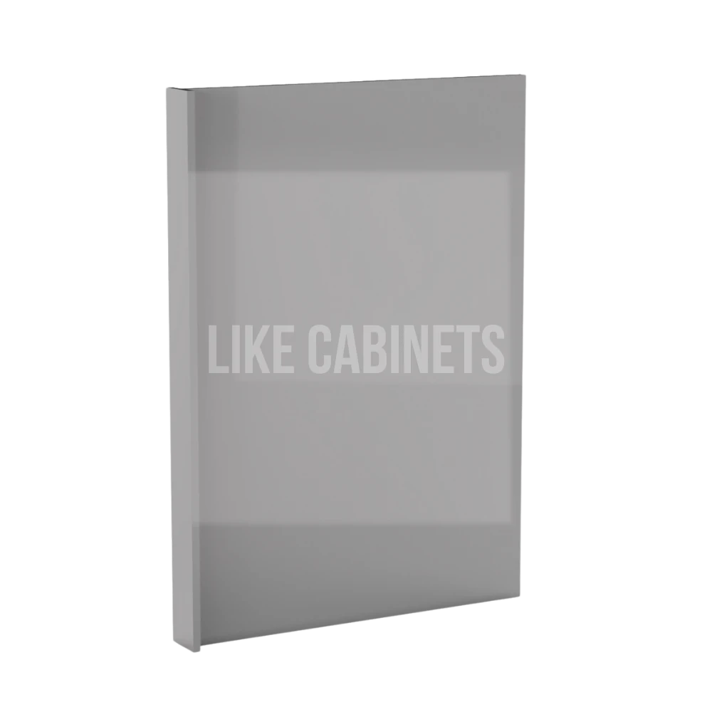 Frameless Gloss Gray Dishwasher Return Panel – 3" Modern Filler – Like ...