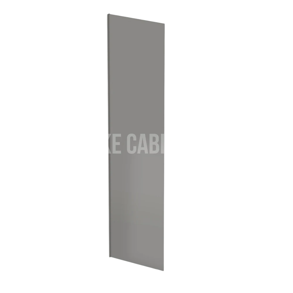 Frameless Gloss Gray Fridge End Panel Veneer – Modern Gloss Overlay ...