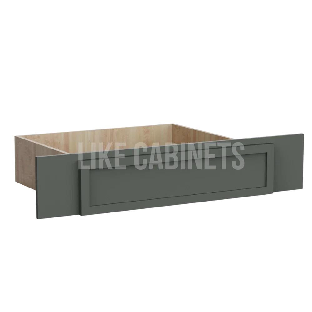 Slim Shaker Green Knee Drawer – Vanity Organizer | Like Cabinets