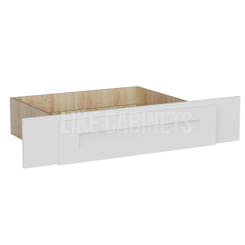 White Shaker Knee Drawer – Vanity Organizer | Like Cabinets