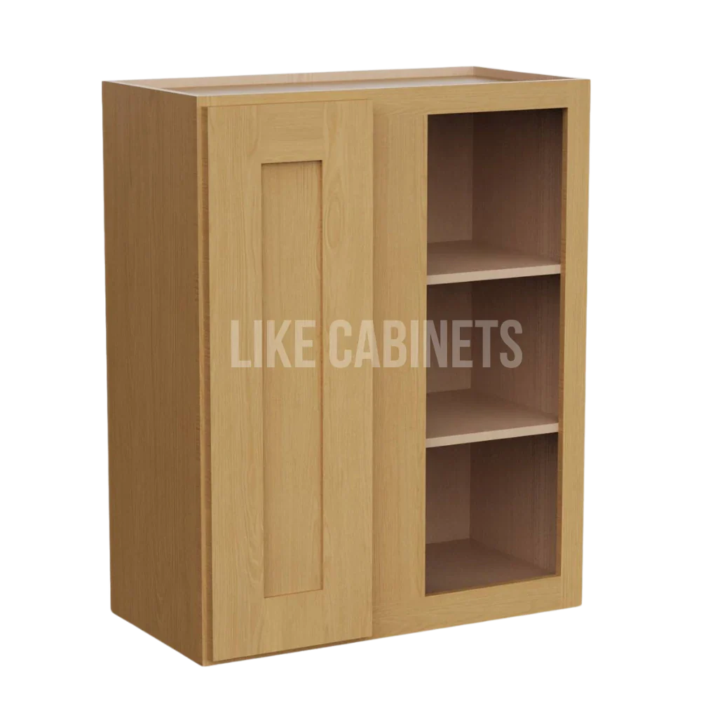 Treasure Chest Shaker 30" Wall Blind Corner Cabinet – Wood Tone Wall ...